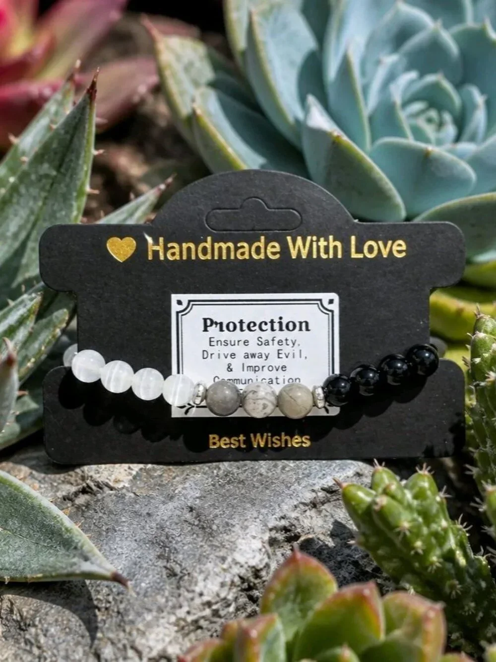 Hand Crafted | Jewelry | Protection Grounding Bracelet Picasso Jasper ...